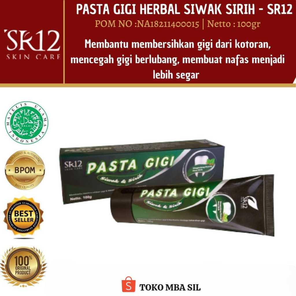 Jual PASTA GIGI SIWAK & SIRIH SR12 / ODOL SIWAK DAUN SIRIH / MENCEGAH ...