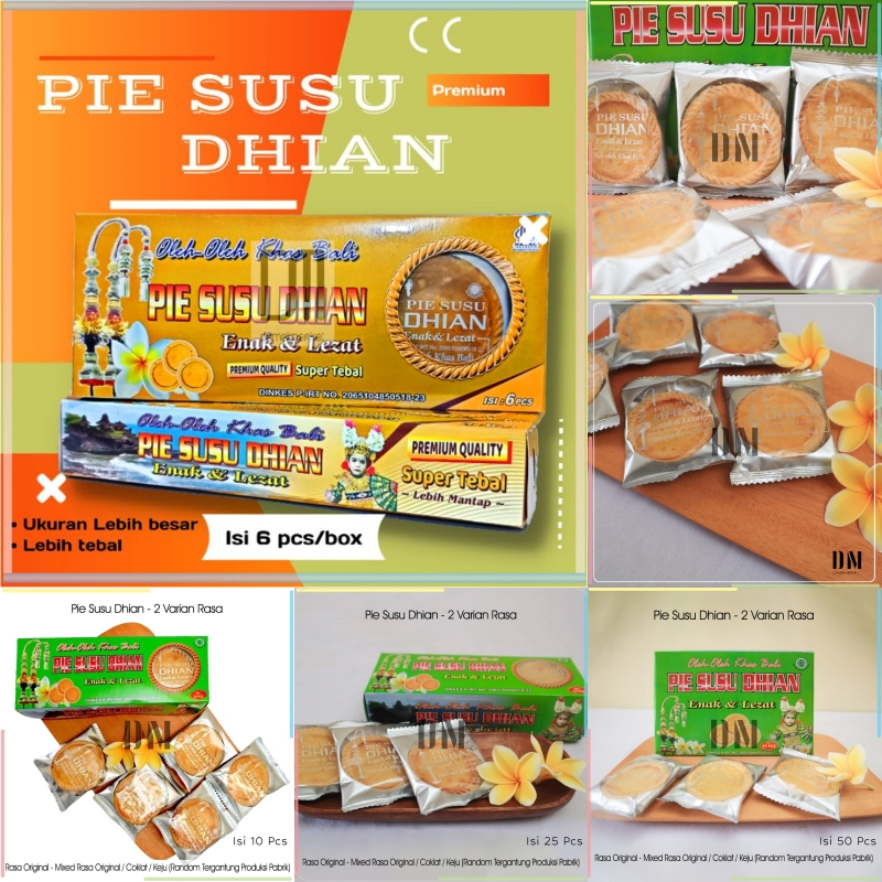 Jual Pie Susu Dhian Dian Original Mix Coklat Keju 1 Box Isi 5 10 25 50 ...