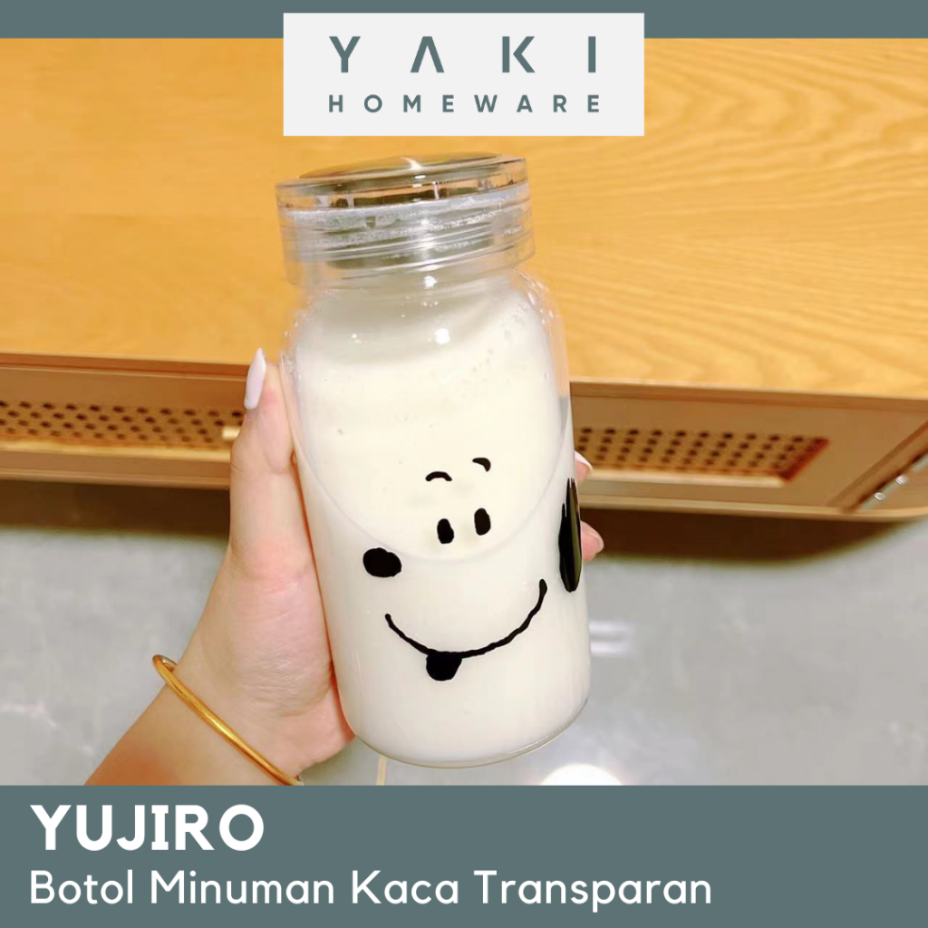 Jual YAKI - YUJIRO Glass Bottle Minuman Minimalis Botol Kaca Pudding ...