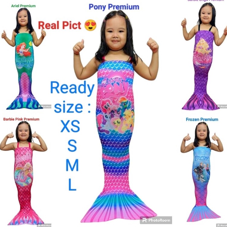 Jual Baju Renang Kostum Mermaid Putri Duyung Rainbow Ariel Maya Pink Nemo Pink Nemo Ungu Pelangi ...