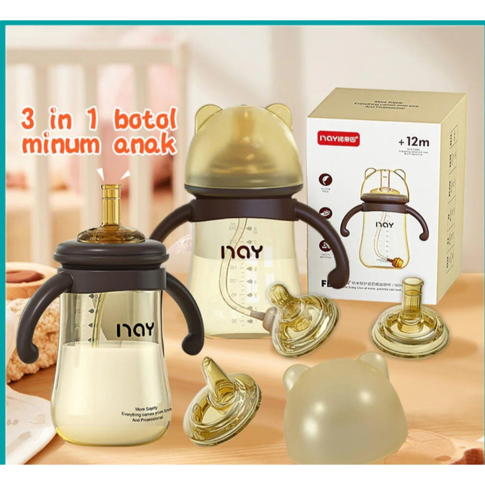 Jual 0-3thn botol minum bayi lucu /Botol Minum Sedotan Anak 3 In1 ...