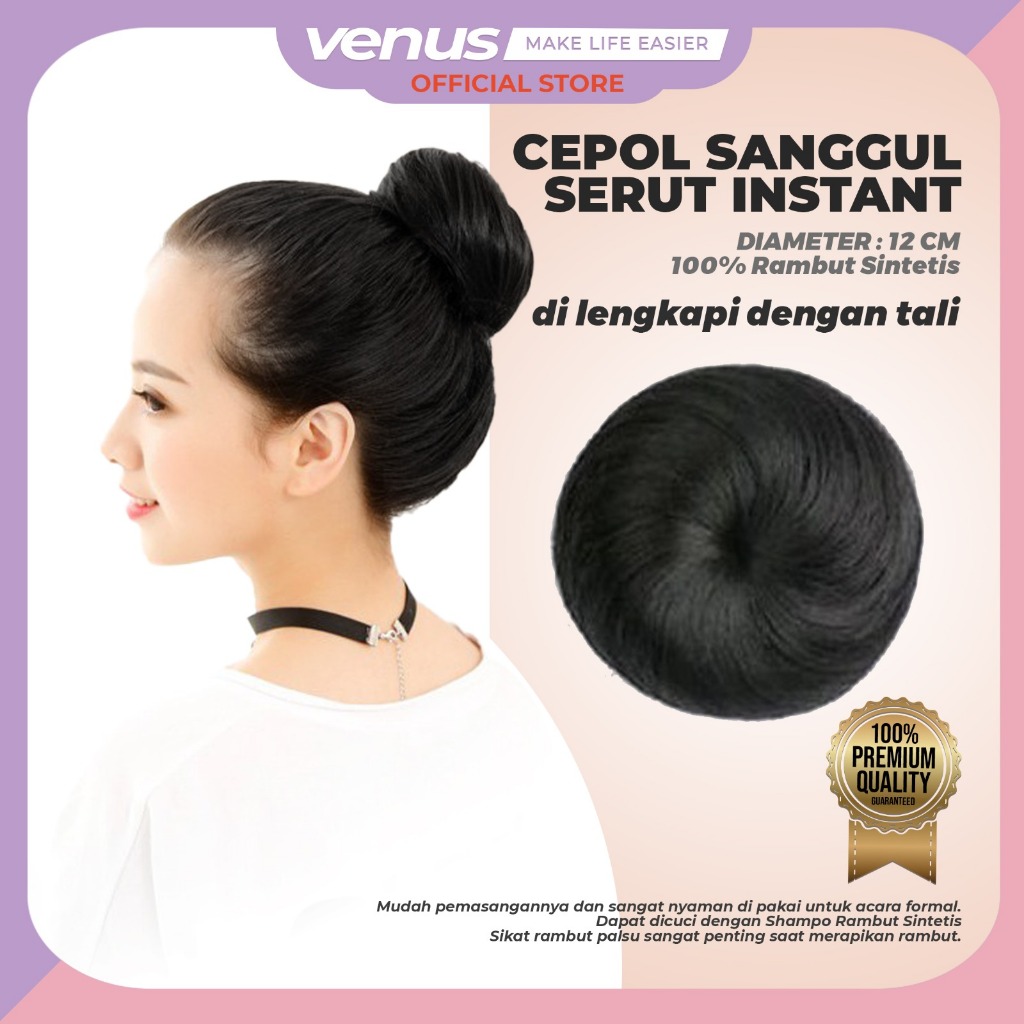 Jual VENUSJKT - (HITAM) Aksesoris Rambut/ Hair Bun/ Cepol Sanggul ...