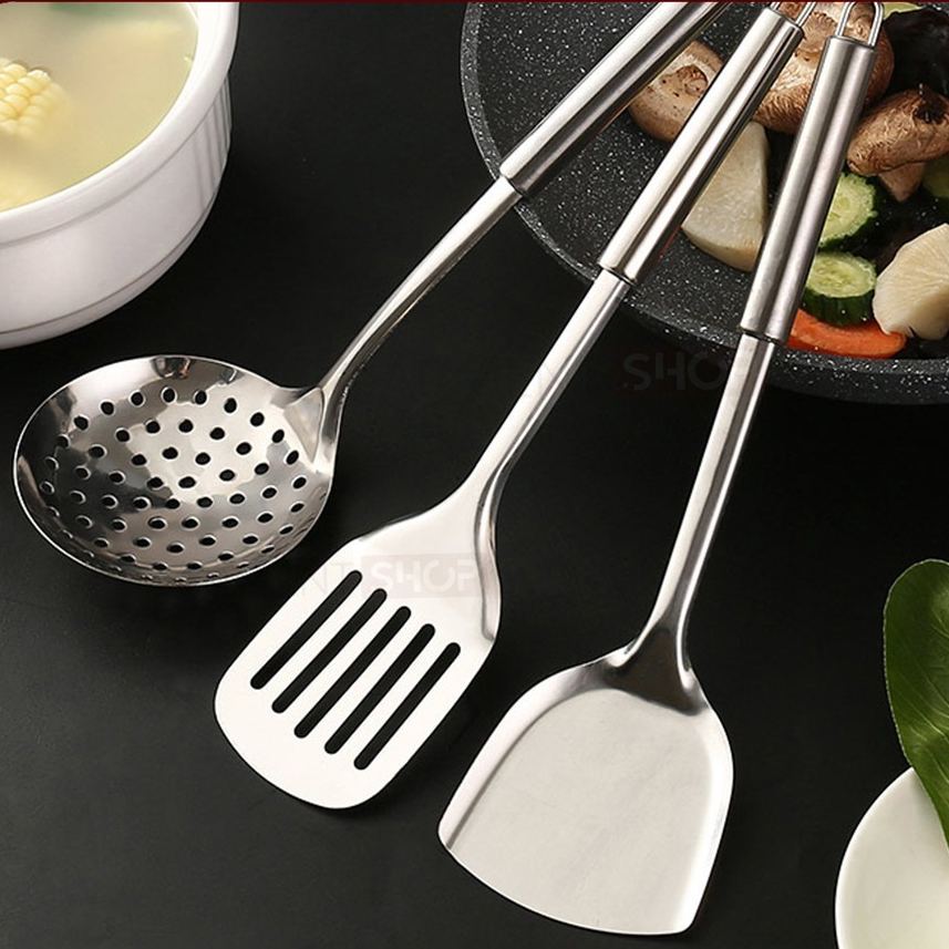 Jual Spatula Set Stainless Steel Sutil Masak Anti Karat Centong Kuah ...