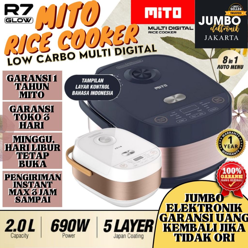 Jual Rice Cooker Mito Low Carbo R7 8 in 1 Multi Digital Rice Cooker ...