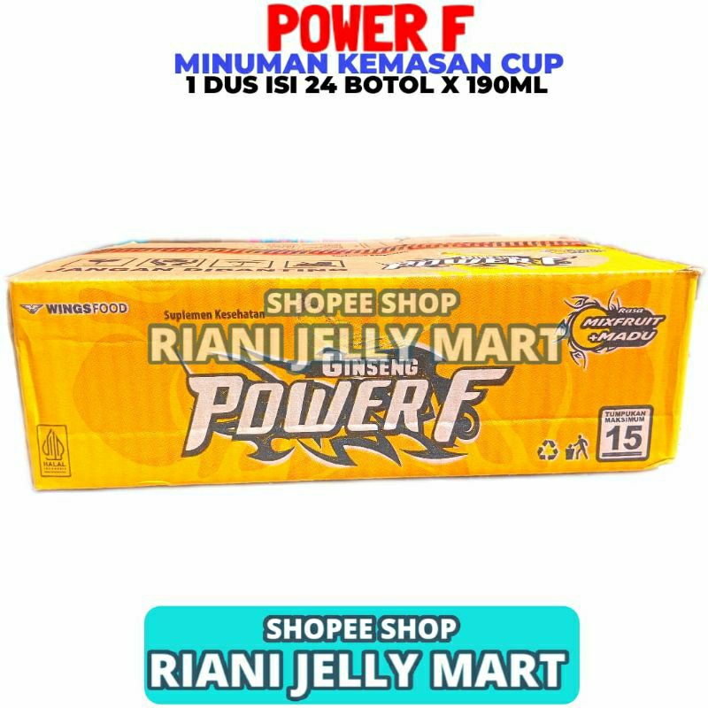 Jual Power F Ginseng Rasa Mixfruit 1 Dus Isi 24 Cup 190ML | Shopee ...