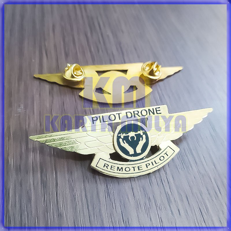 Jual Pin Lencana Logo Pilot Drone Wing Bross Pilot Drone Remote Pilot ...