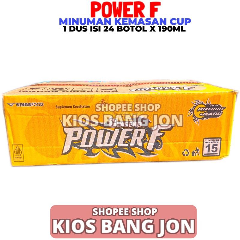 Jual Minuman Ginseng Power F Rasa Mixfruit 1 Dus Isi 24 Botol 190ml ...