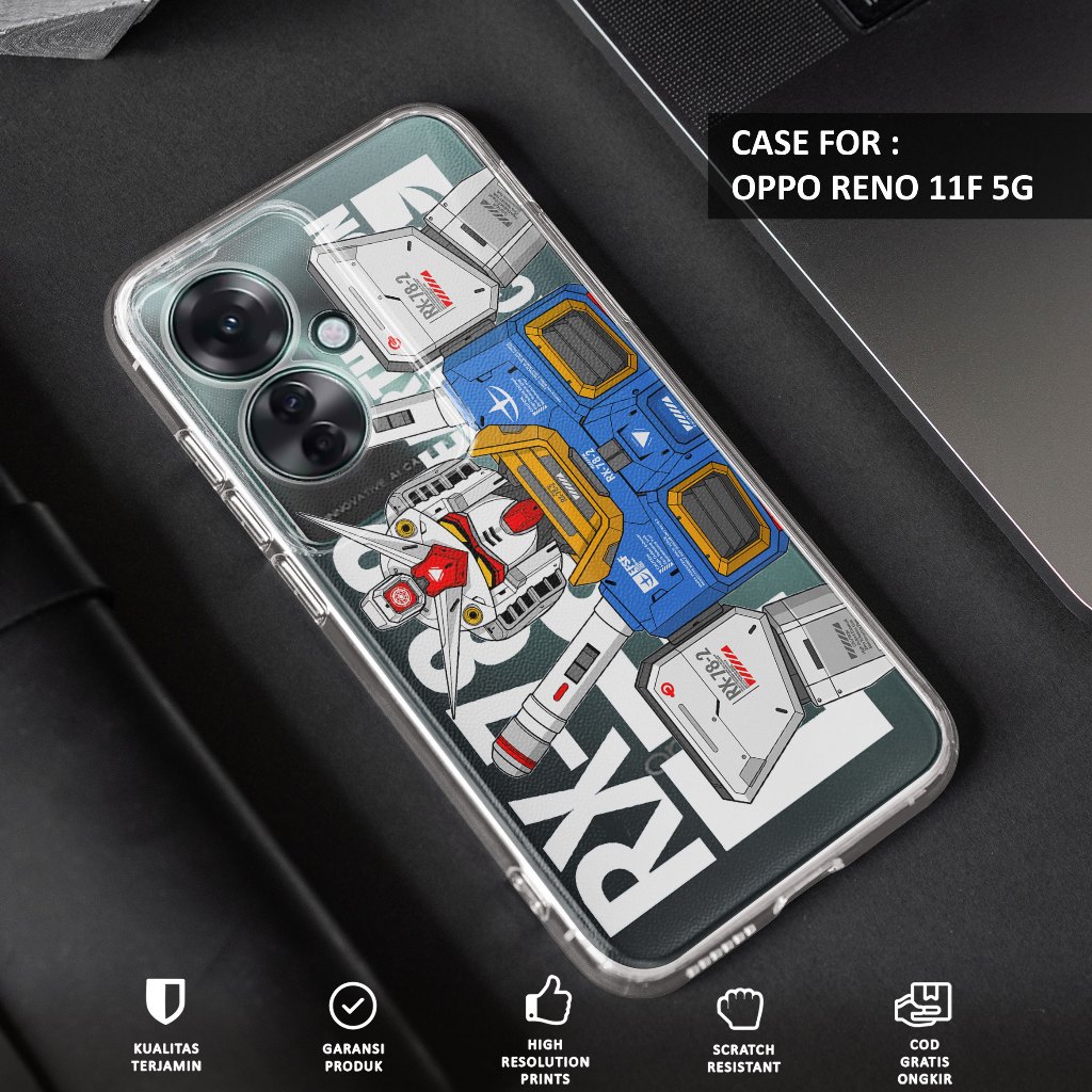 Jual CASE OPPO RENO11 F 5G - Motif GUNDAM - Clear Case Softcase Bening ...