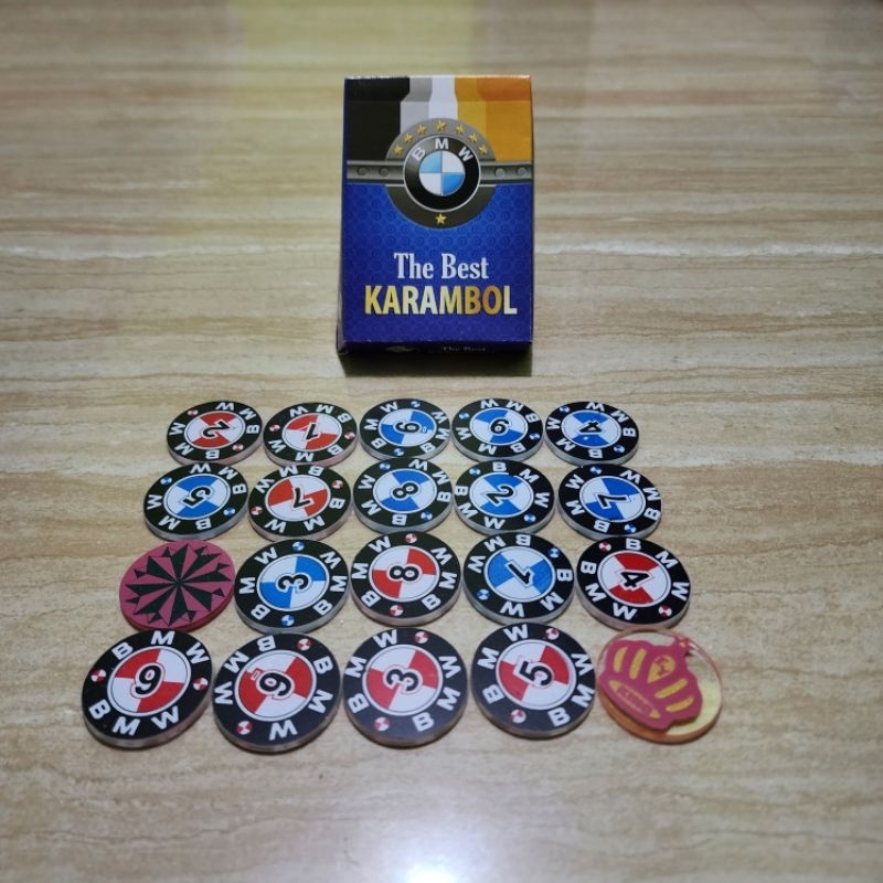 Jual Buah / Biji / Koin Mainan Karambol Ada 3 Pilihan Ketebalan 3mm ...