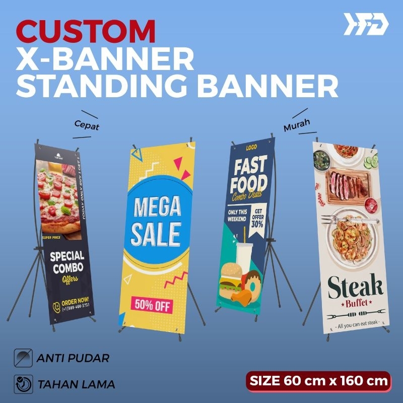 Jual X BANNER CUSTOM / X-BANNER TIANG / FREE TIANG X-BANNER WISUDA ...