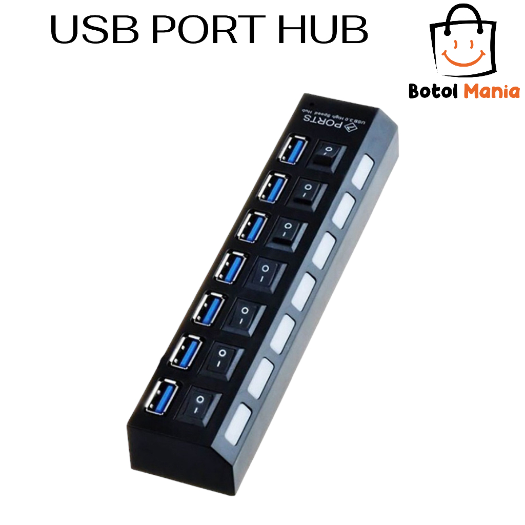 Jual BM - USB HUB 2.0 4 PORT / USB HUB 7 PORT ON OFF / USB HUB SAKLAR ...