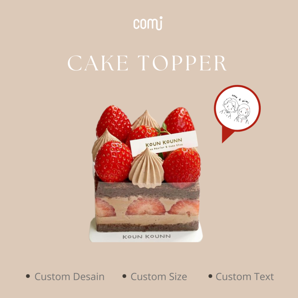 Jual Cake Topper - Cake Topper Custom - Kertas Merek Kue - Label Kue ...