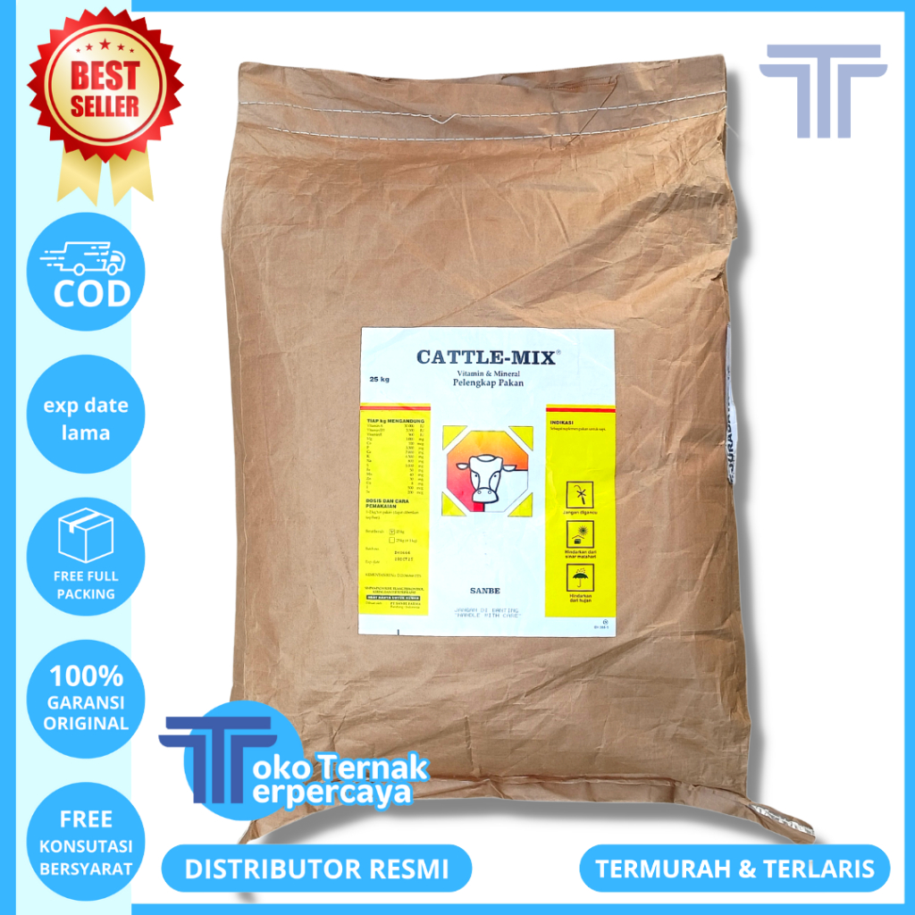 Jual CATTLE MIX 25KG (1 SAK CURAH) SANBE - Mineral Vitamin Penggemuk ...