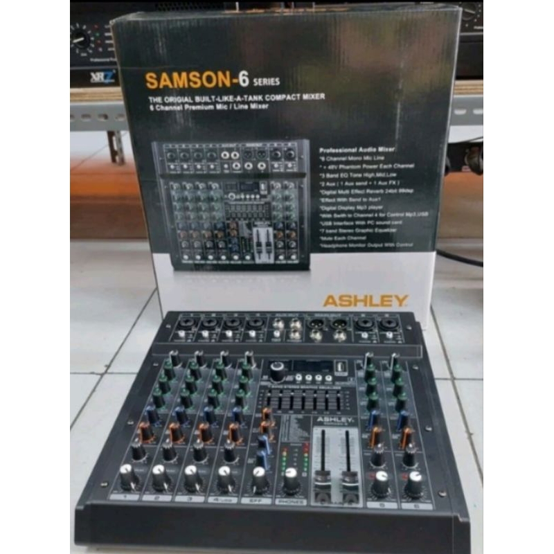 Jual Mixer Ashley Samson 6 Original 6 Channel Bluetooth - Soundcard | Shopee Indonesia