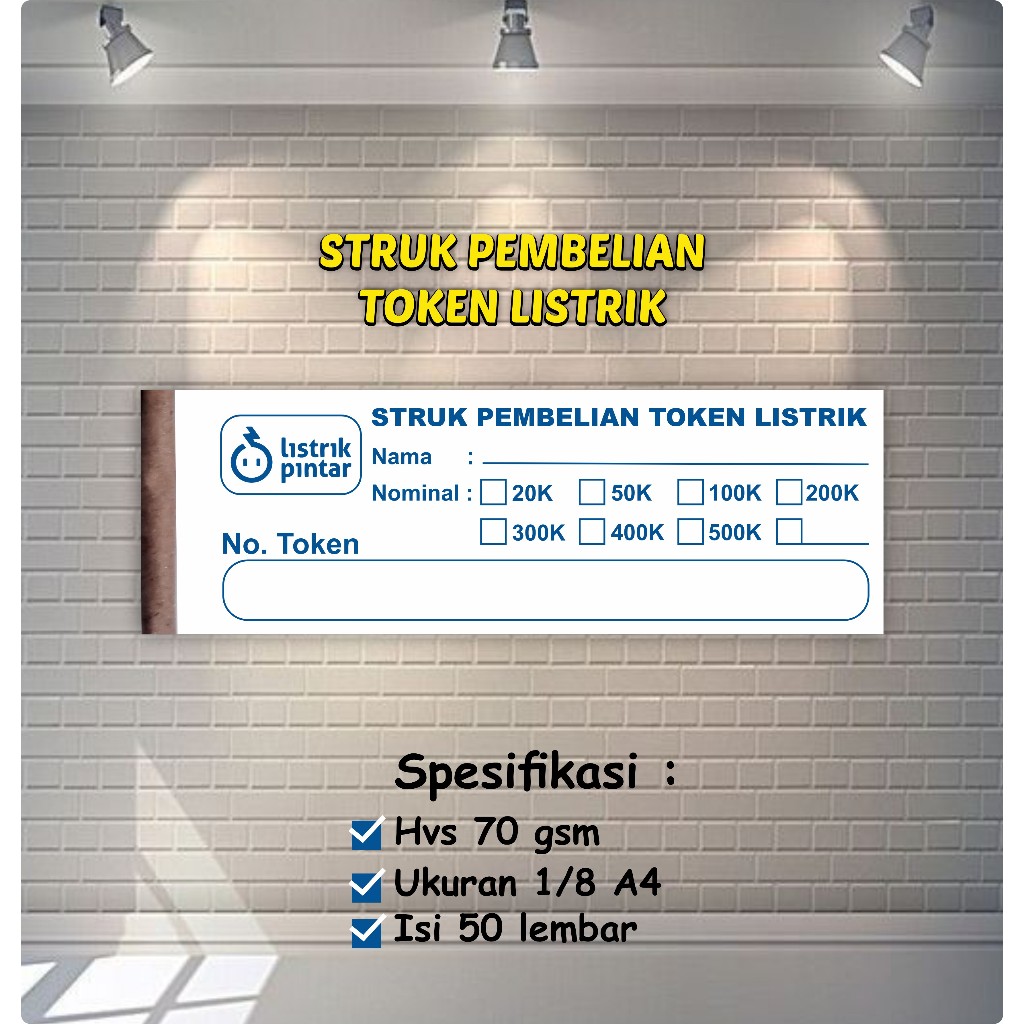 Jual STRUK PEMBELIAN TOKEN LISTRIK | NOTA TOKEN LISTRIK | Shopee Indonesia