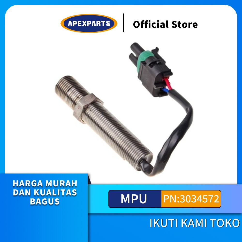 Jual SENSOR RPM MPU PN 3034572 MAGNETIC PICK UP 5/8-18UNF 80MM SILVER ...