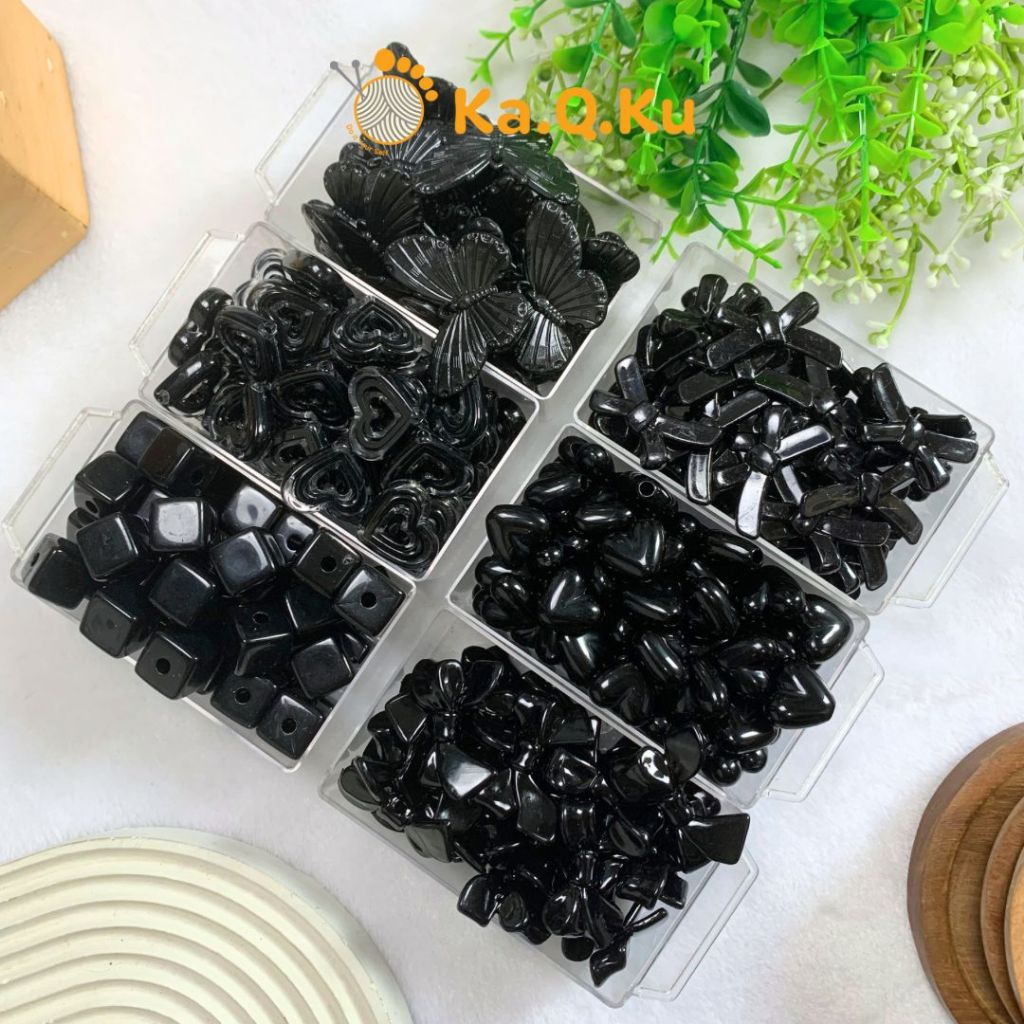 Jual ANEKA MANIK MOTE TOPPING BLACK SERIES 20GRAM | Shopee Indonesia