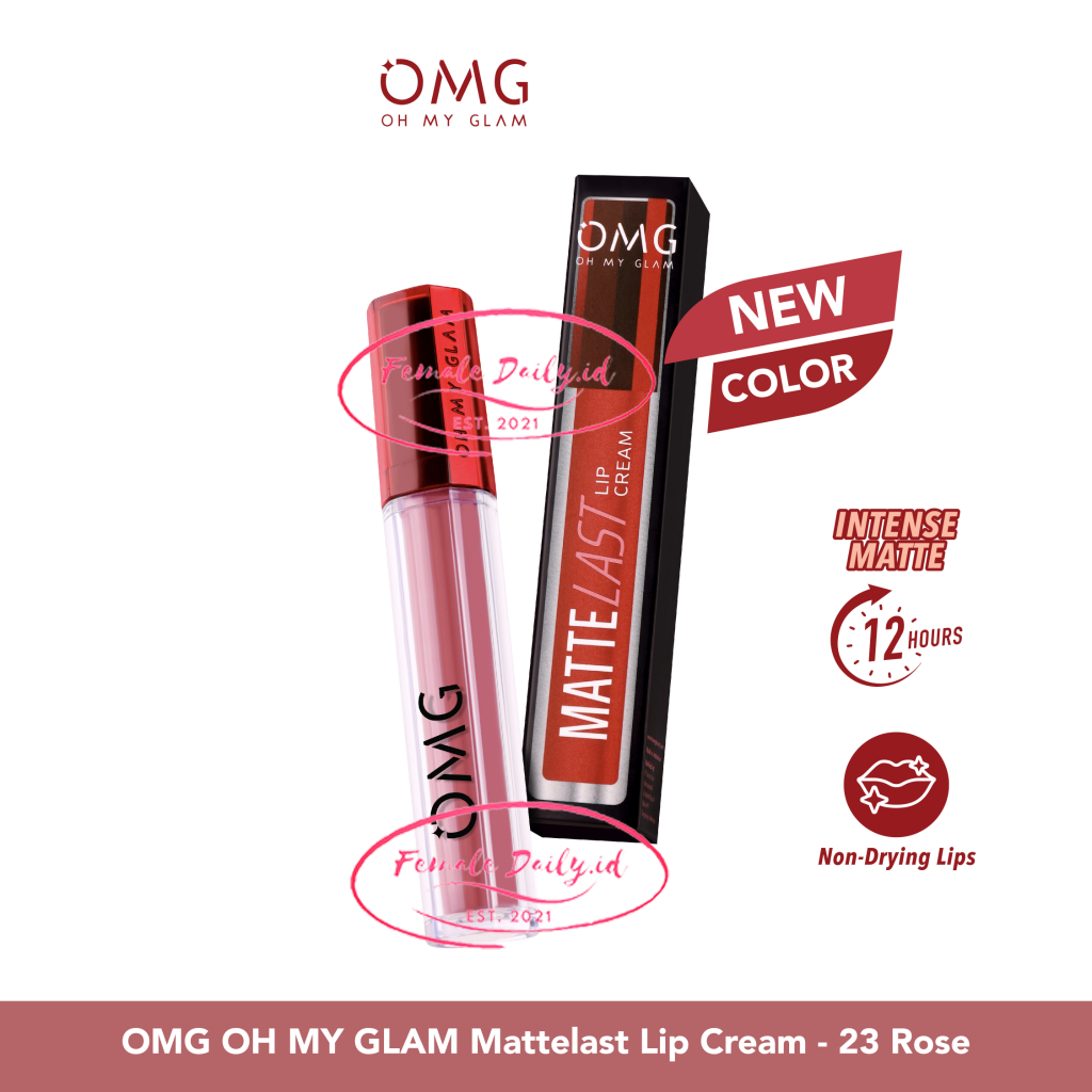 Jual OMG OH MY GLAM Matte Kiss Lip Cream 3,5gr / Mattelast Lipcream OMG Bpom Matte last OMG ...