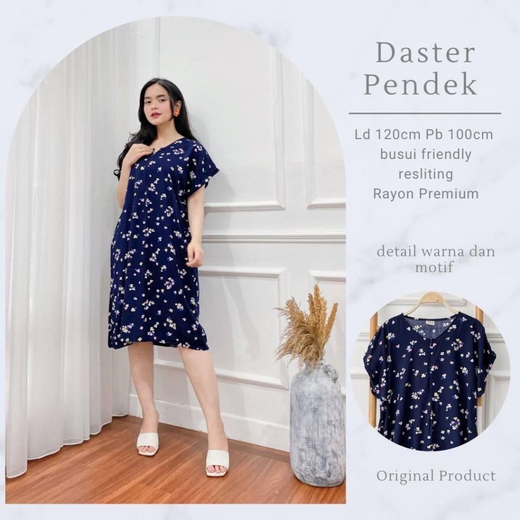 Jual Daster Rayon | Daster Motif Selutut Sleting Depan Busui Friendly ...