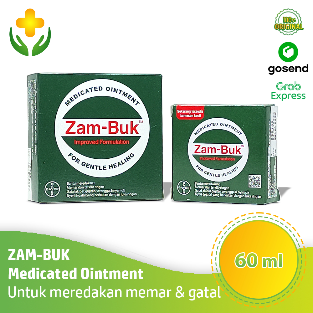 Jual Zam-Buk Ointment 8 gr 25 gr Salep Memar Nyeri Gatal Zambuk Oint ...