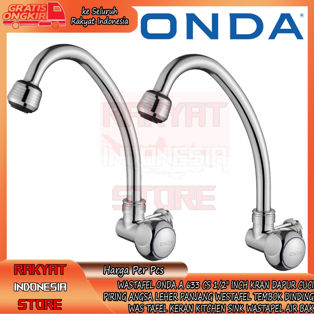 Jual KRAN DAPUR ONDA V 633 CS 1/2" INCH WASTAFEL LEHER ANGSA KERAN CUCI PIRING KITCHEN SINK ...