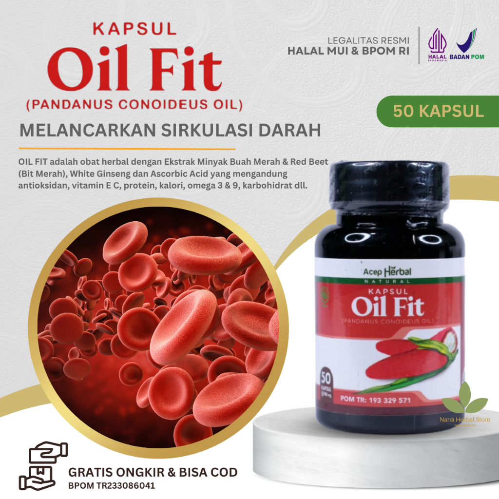 Jual Oil Fit Kapsul Minyak Buah Merah Papua Obat Pengencer Darah Kental ...