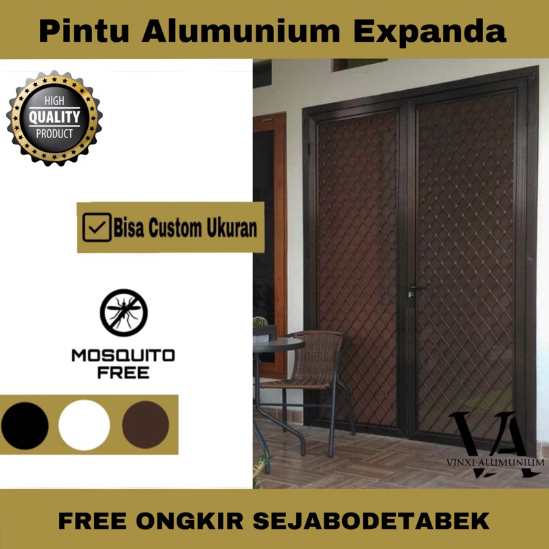 Jual Pintu Double Alumunium Expanda (Bisa Custom Ukuran) | Shopee Indonesia