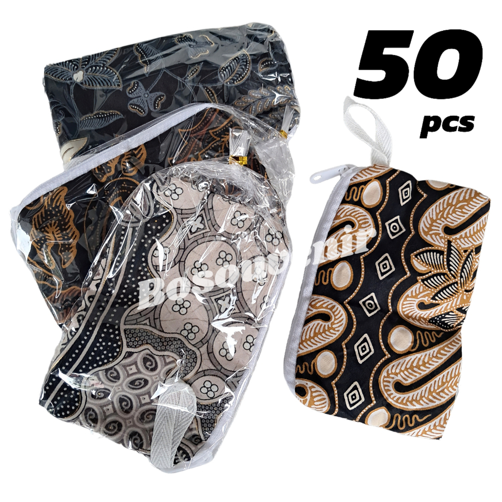 Jual isi 50 pcs Souvenir Dompet Batik Seleting kemas plastik | Shopee Indonesia