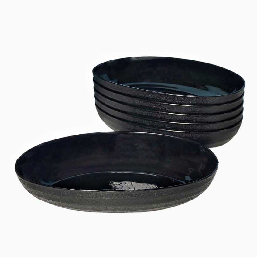 Jual piring oval clio / piring ramen japan/jepang/ mangkok ramen hitam ...