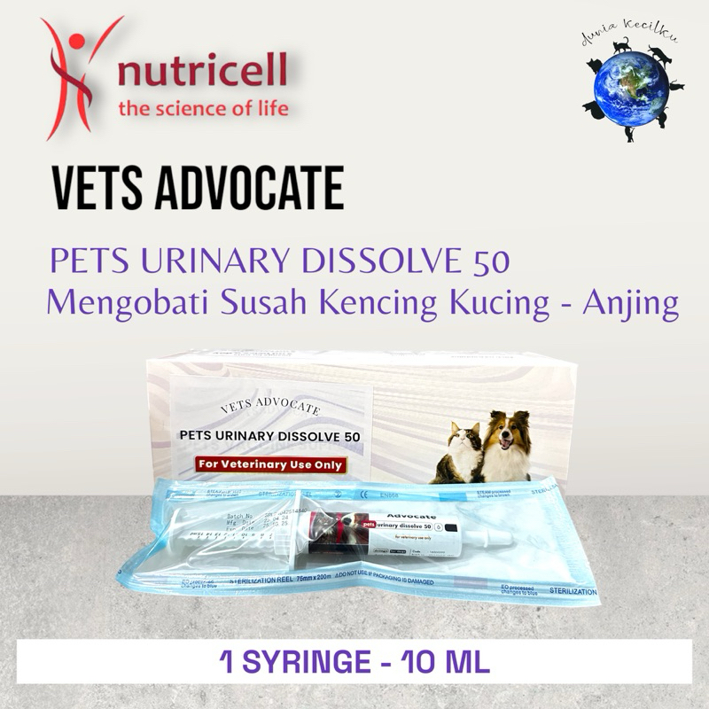 Jual Nutricell Vets Advocate Pets Urinary Dissolve 50 - Atasi Susah Pipis / Urinary / Struvit ...