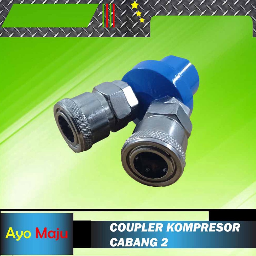 Jual Special Edition Coupler Kompresor Cabang 2 Quick Coupling 2 way LWG | Shopee Indonesia