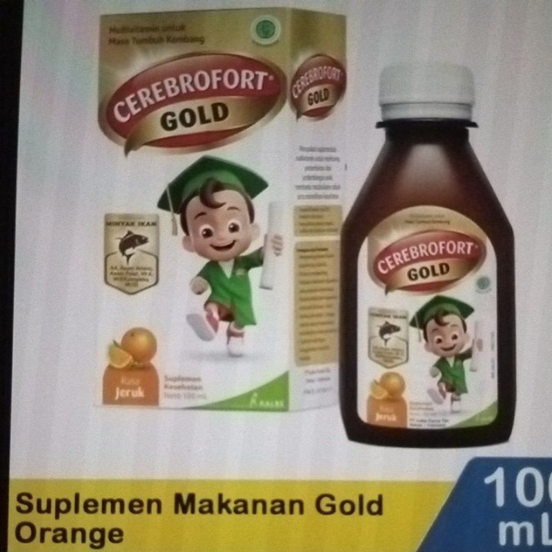 Jual cerebrofort suplemen makanan gold orange 100ml | Shopee Indonesia