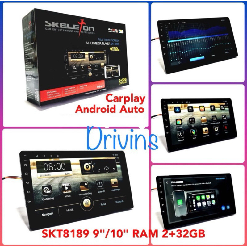 Jual Head Unit Double Din Android Skeleton SKT-8189 9” Inch / 10” Inch ...