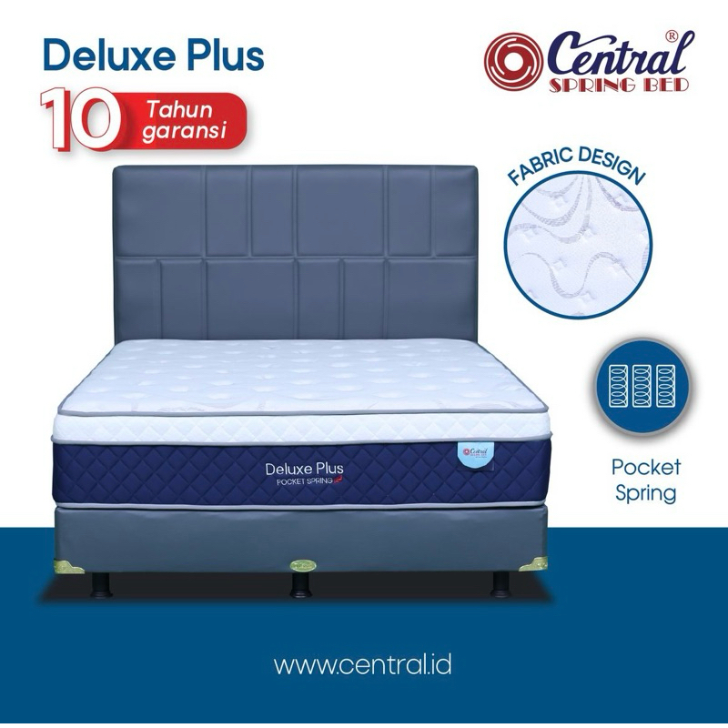 Jual Central Spring Bed Deluxe Plus Pocket Spring | Shopee Indonesia