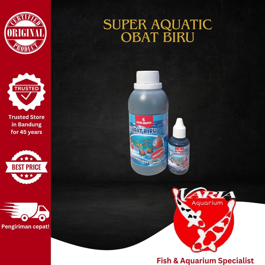 Jual Obat Ikan Hias Super Aquatic Obat Biru Obat White Spot & Jamur ...