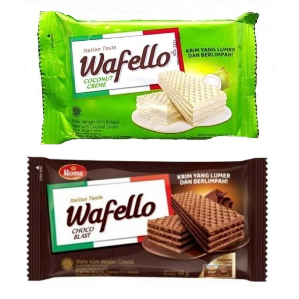 Jual WAFELLO 43gr WAFER COKELAT COCONUT CREAM | Shopee Indonesia