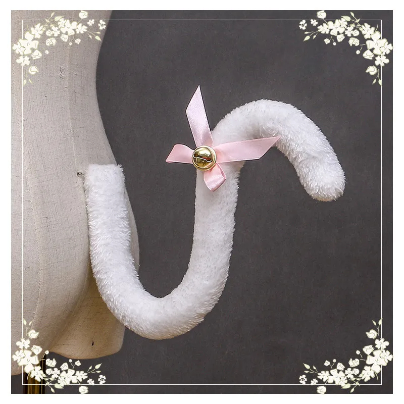 Jual Ekor Kucing Cosplay Flexible Plush Cat Tail Halloween Furry ...