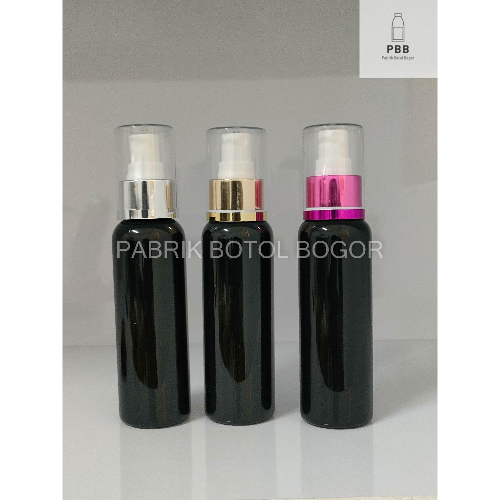 Jual BOTOL BR 100ML HITAM SPRAY SILVER PINK GOLD FULL CAP 100 ML HITAM ...