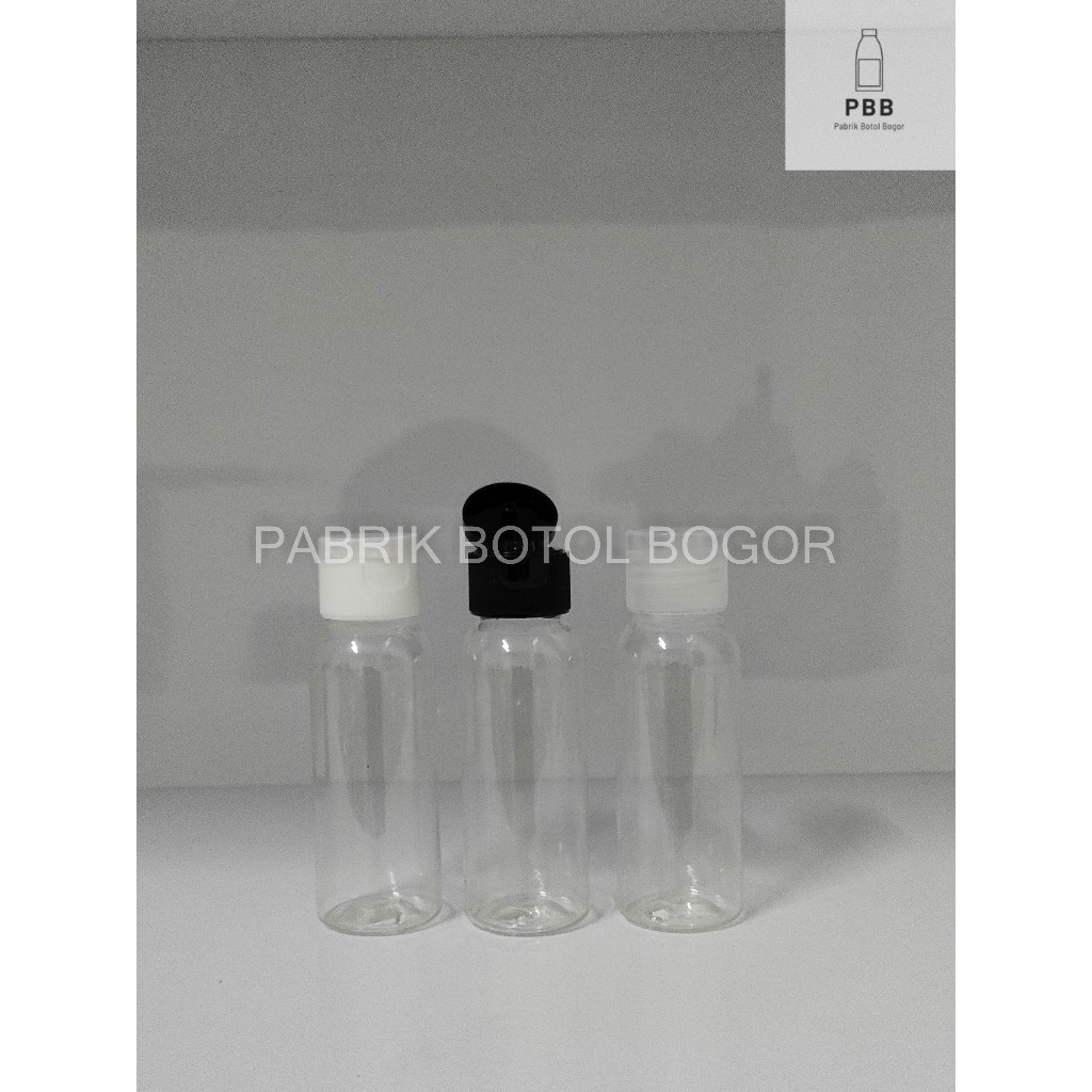 Jual BOTOL FLIPTOP 60ML CELAR PLASTIK FLIP TOP CLEAR PUTIH PET BR 60 ML - Putih | Shopee Indonesia