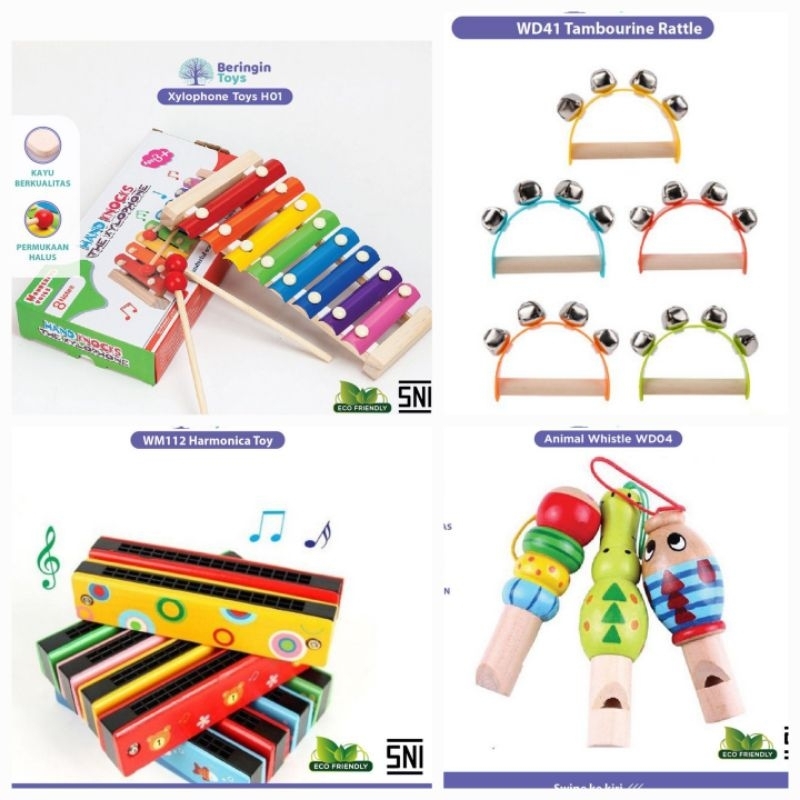 Jual Beringin Toys Mainan Alat Musik Tamborin Harmonica Peluit ...