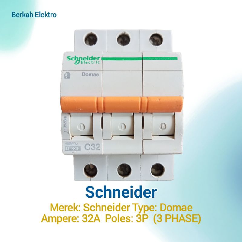 Jual MCB Schneider Domae 32a 3p (3phase) | Shopee Indonesia