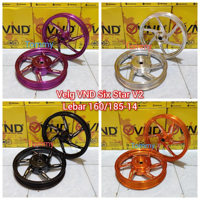 Jual Velg VND Six Star V2 Vario 110 125 150 160 Stylo Cbs Scoopy Beat Genio Mio Sporty Smile ...