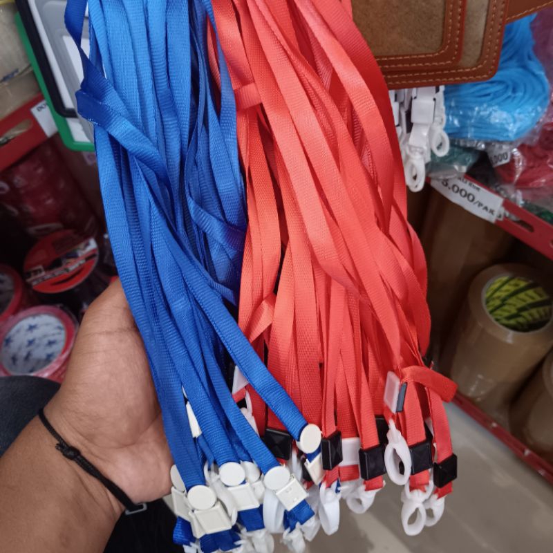 Jual TALI ID CARD murah merah kuning hijau biru putih pink ungu hitam ...