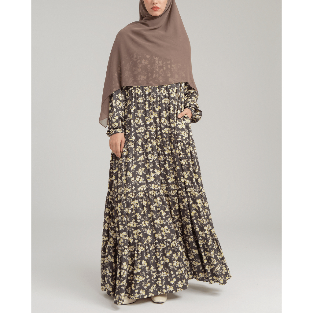 Jual Shanum Dress Wanita Long Dress Motif | Shopee Indonesia