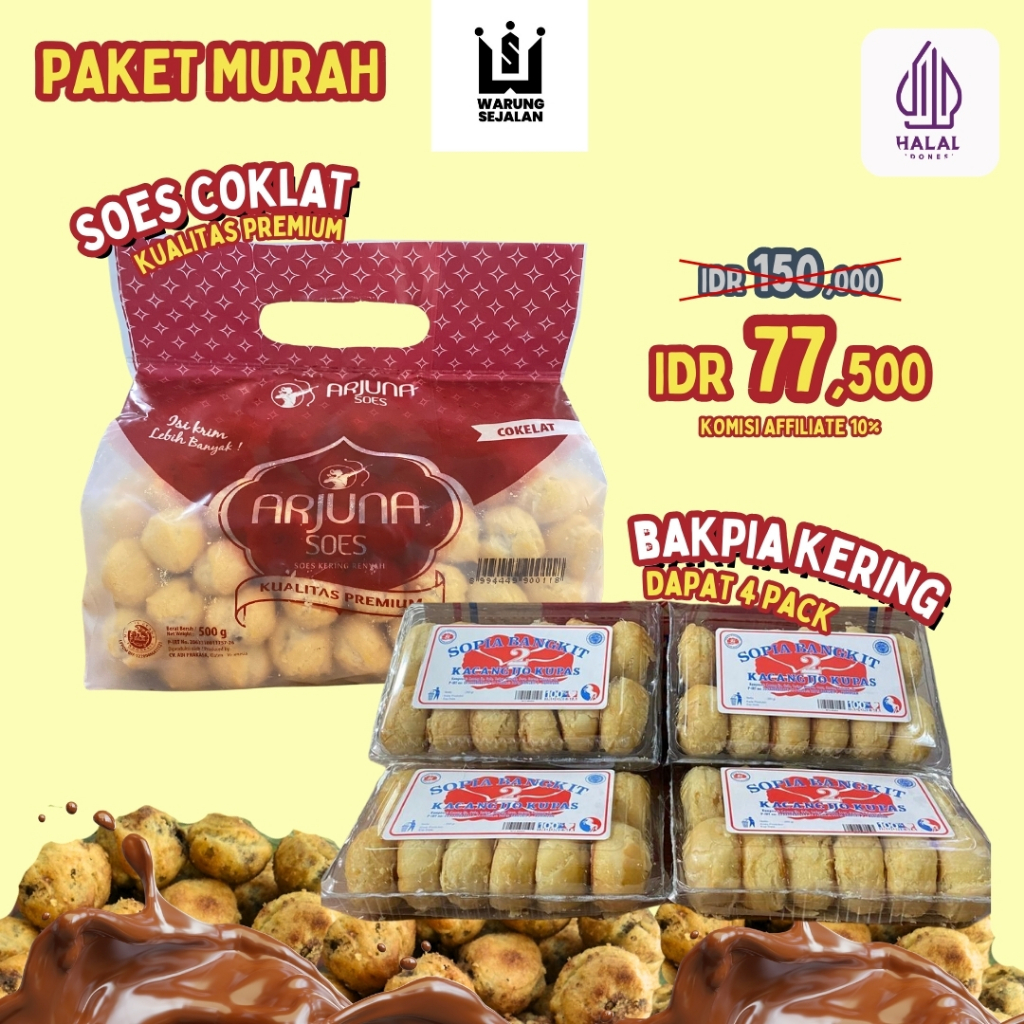Jual PAKET SOES KERING 500GR DAN BAKPIA KERING KAJANG IJO 4 PAK SOES ...