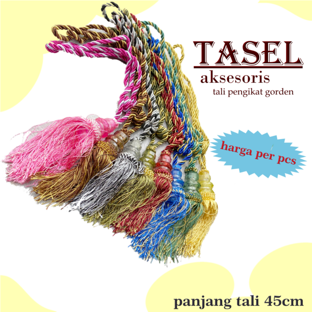 Jual TASEL - tali gorden kristal tambang size reguler 45cm | Shopee ...
