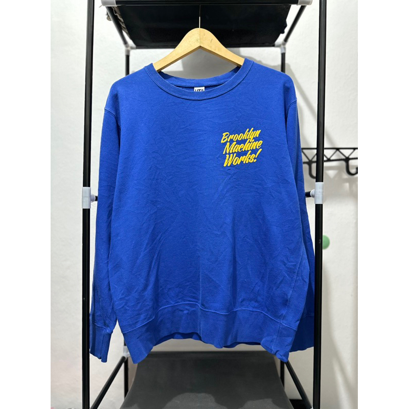 Jual Uniqlo Brooklyn Machine Works Crewneck Electric Blue | Shopee ...