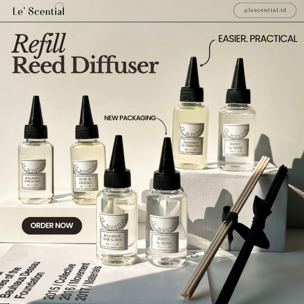 Jual REED DIFFUSER REFILL 60ml & Reed Diffuser Stick 5pcs (DIJUAL ...