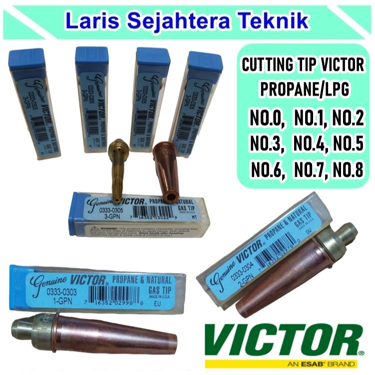 Jual Cutting Tips Victor Acetylene Original Victor No 0 1 2 3 4 7 8 ...