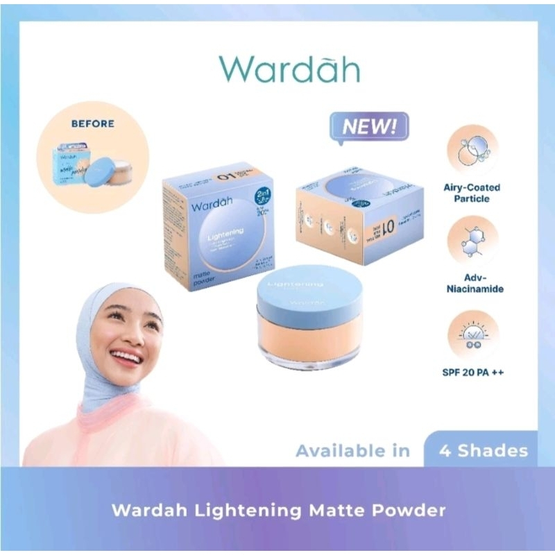 Jual Wardah Original Wardah Lightening Matte Powder 20g Wardah Original ...